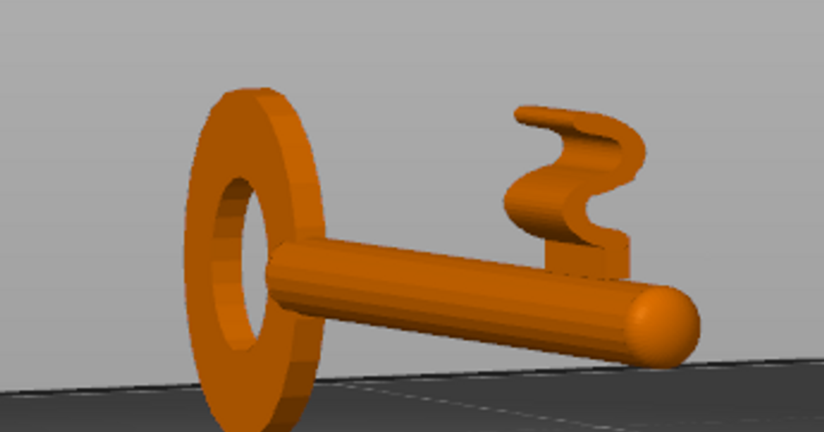 Simple S-shaped room key by b--rian | Download free STL model ...