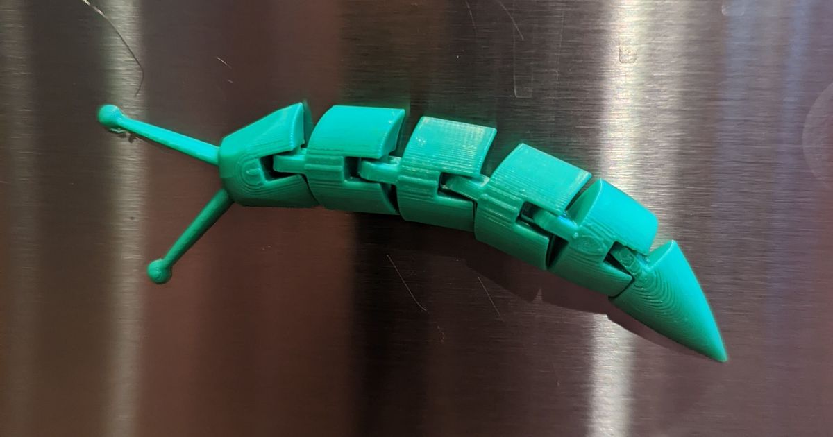Articulated Slug 6x2mm magnet by Scott | Download free STL model ...