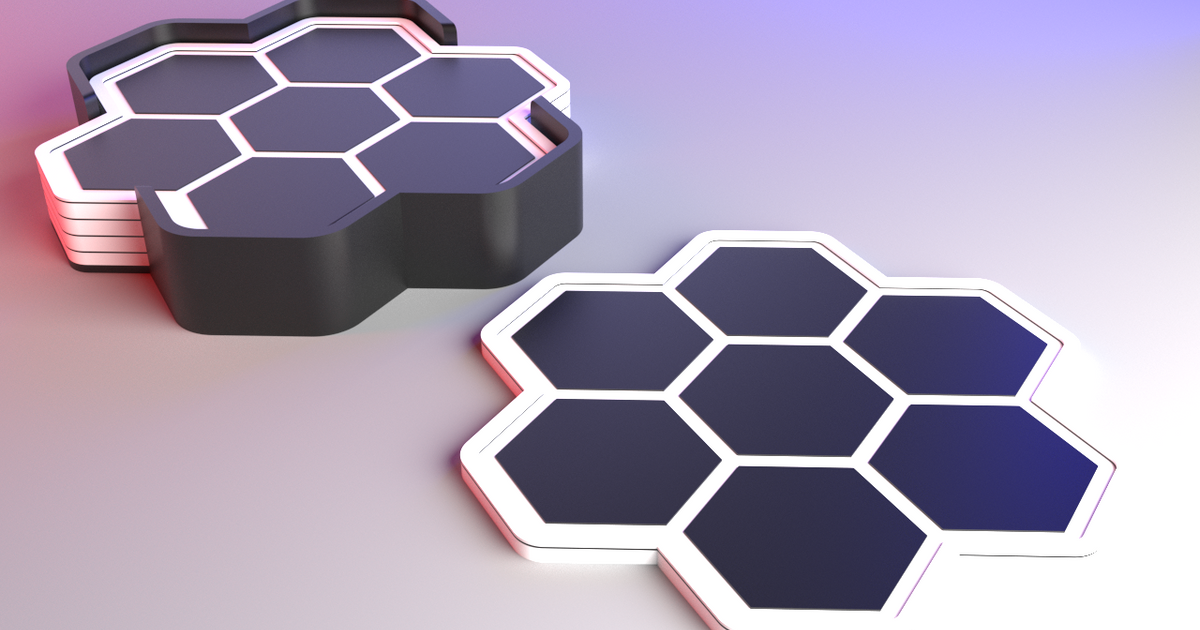 Honeycomb Hexagon Heat Tile Coaster - Raised Hexagons by Vector3dArt ...