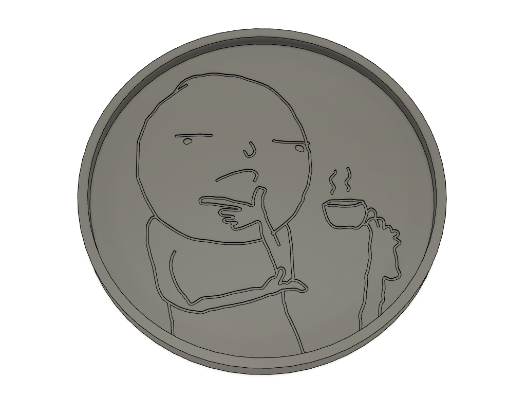 Thinking Foot meme coaster by Swichtden | Download free STL model ...
