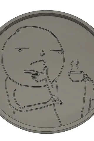 Thinking Foot meme coaster by Swichtden | Download free STL model ...