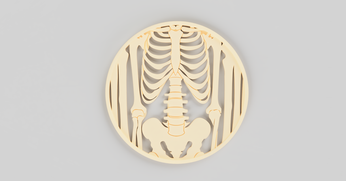 Skeleton Bones Coaster by E-leton | Download free STL model ...