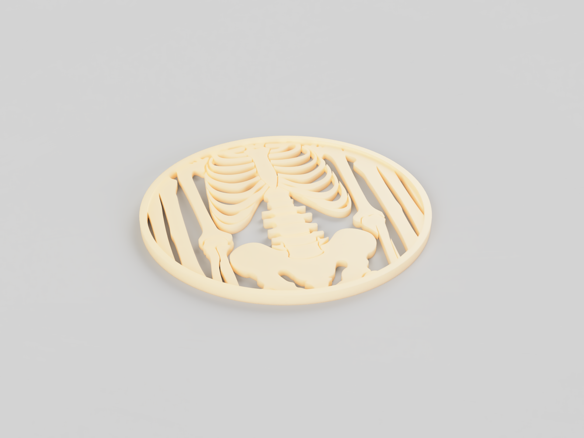 Skeleton Bones Coaster by E-leton | Download free STL model ...