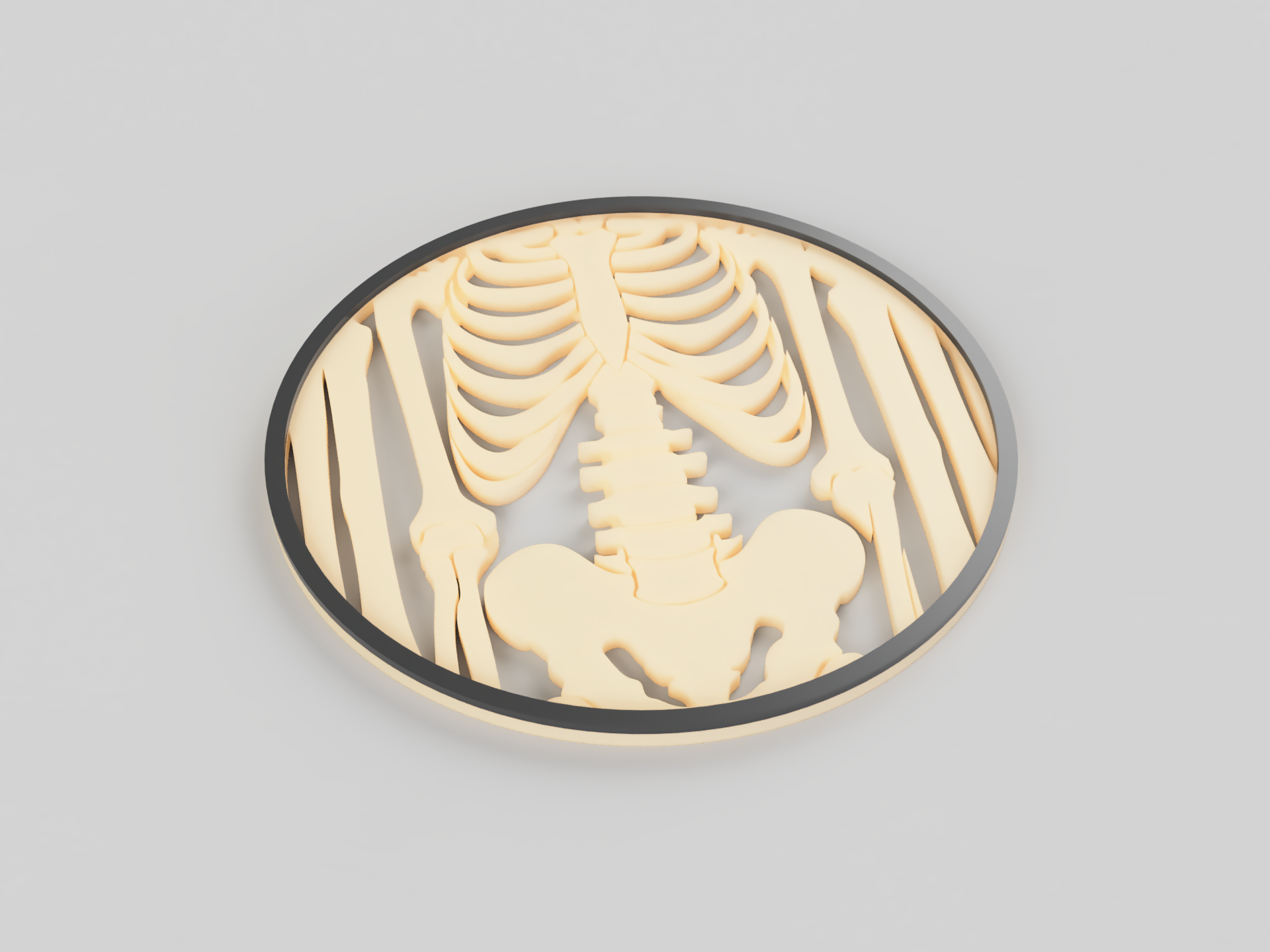 Skeleton Bones Coaster by E-leton | Download free STL model ...