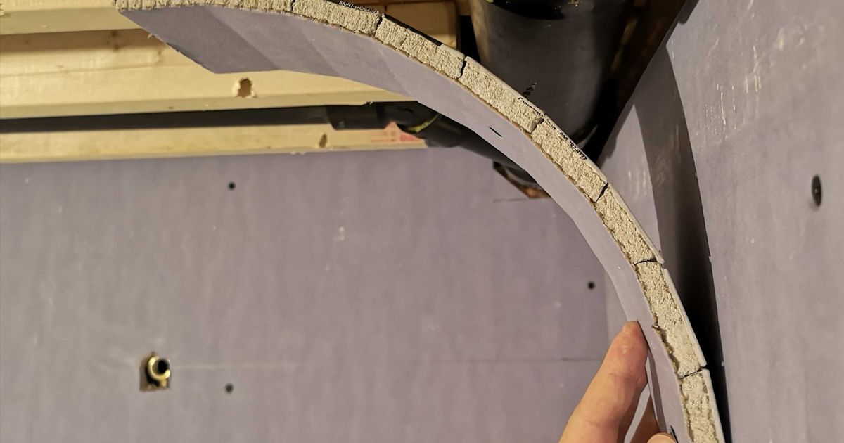 Drywall 90 degree curved/fillet ceiling support boning rib por gexgecko ...
