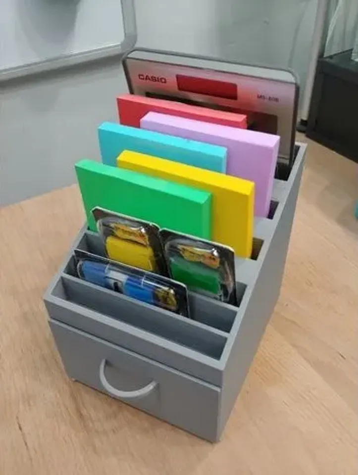 Sticky note holder with drawer by SC | Download free STL model ...