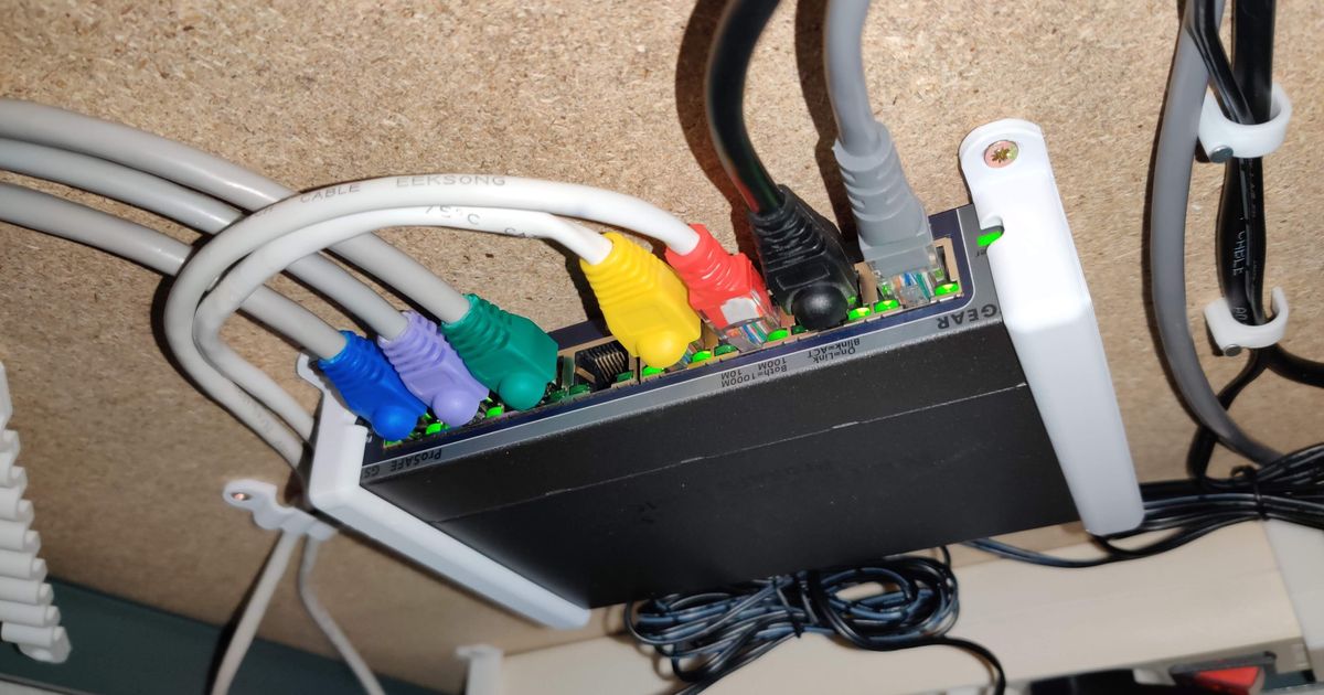 Netgear GS108E mount bracket by Nirvash | Download free STL model ...