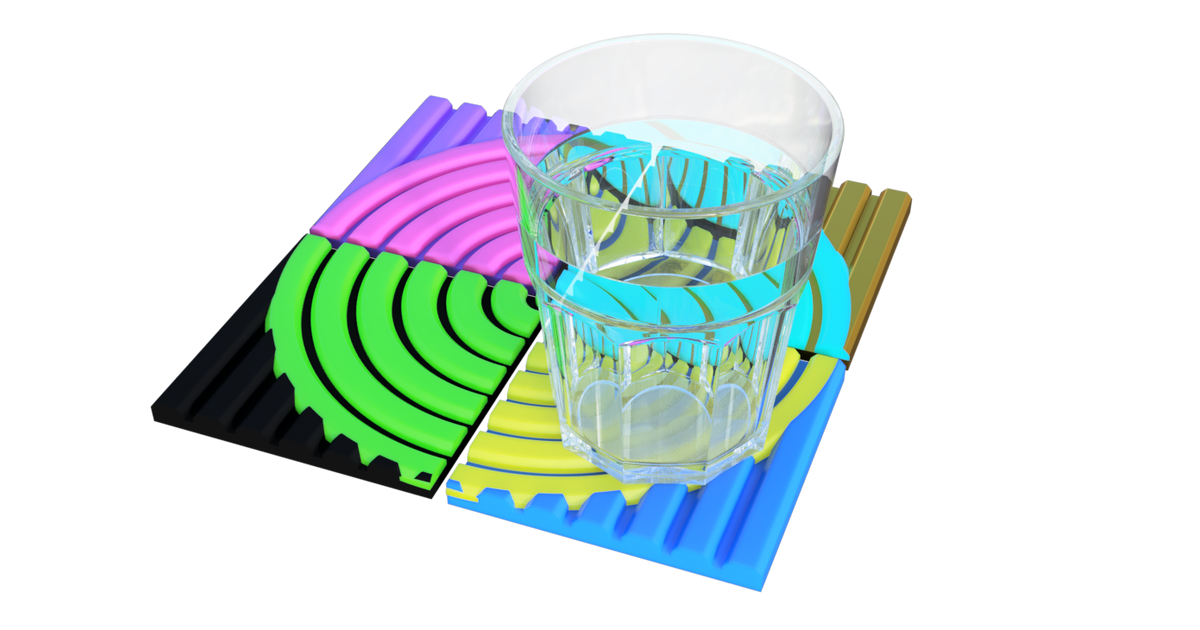 Circular and Striped Dual Color Coaster by JGFTW | Download free STL ...