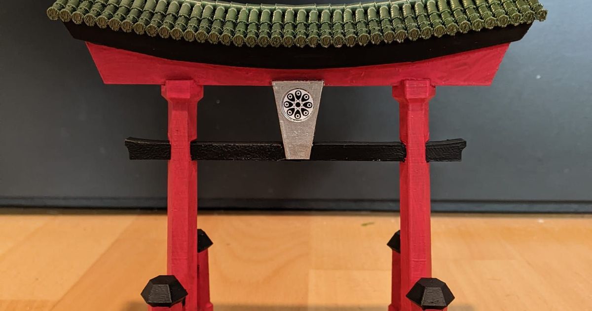 Torii Gate with Lego Baseplate by Schnippi | Download free STL model ...
