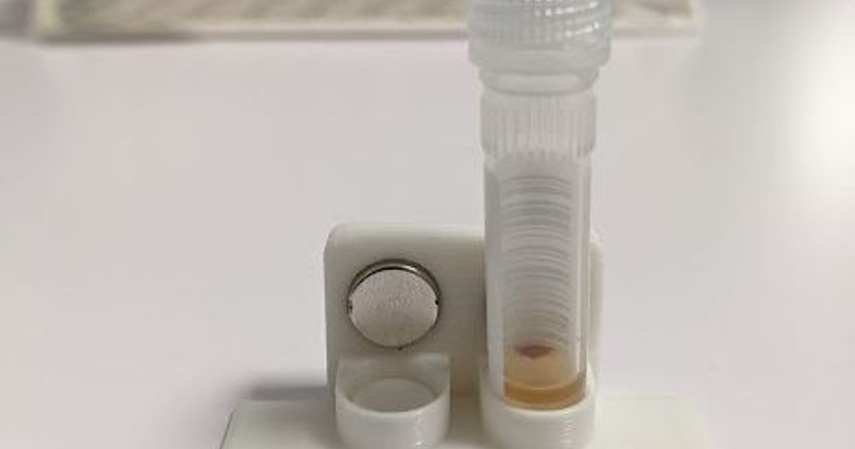 Magentic lab tube holder by inversebit | Download free STL model ...