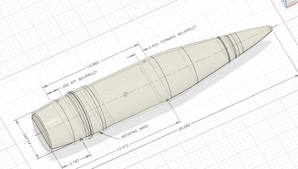 127 mm naval gun shell by bossed.nl | Download free STL model ...