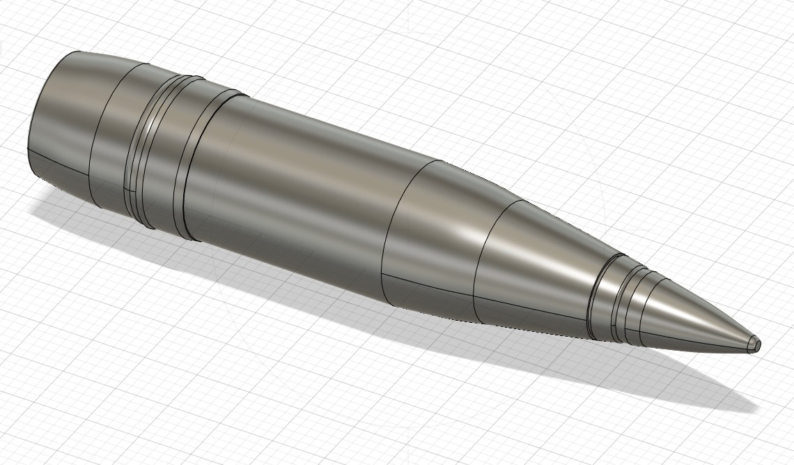 127 mm naval gun shell by bossed.nl | Download free STL model ...