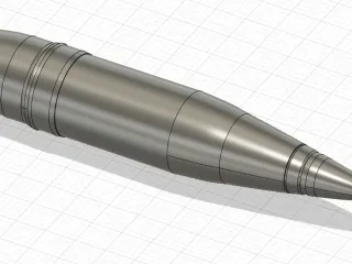 127 mm naval gun shell by bossed.nl | Download free STL model ...