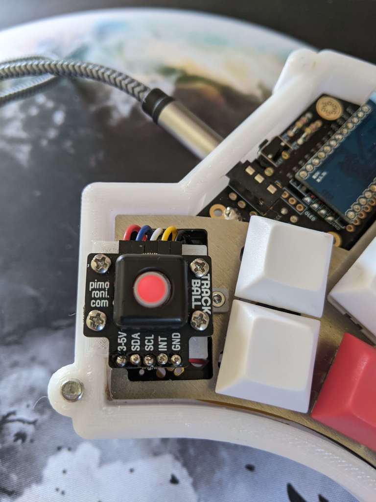 Kyria Pimoroni Trackball Mount by archaicWinter | Download free STL ...