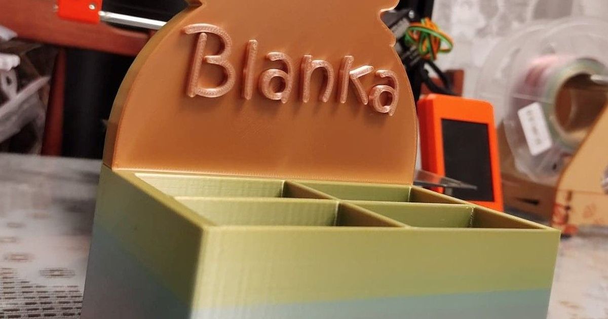 Box with the name by Milos_M@ | Download free STL model | Printables.com