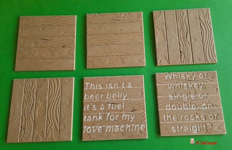 Wooden coasters with text or without text and storage container by ...