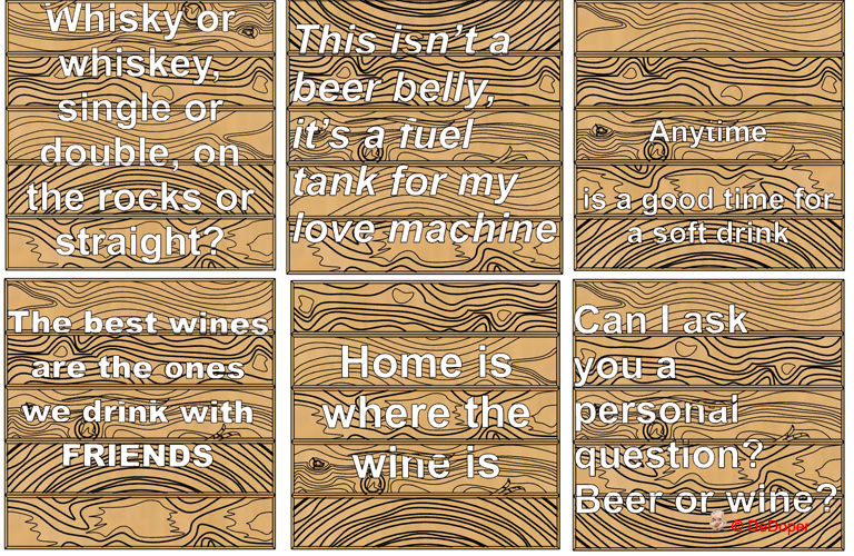 Wooden coasters with text or without text and storage container by ...