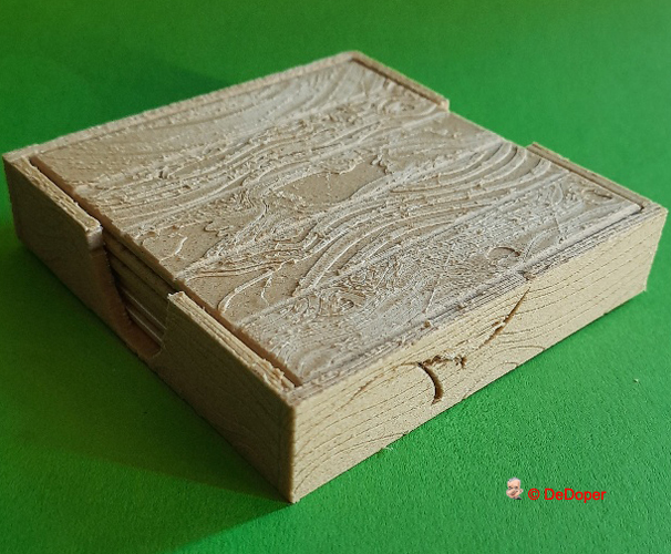 Wooden coasters with text or without text and storage container by ...