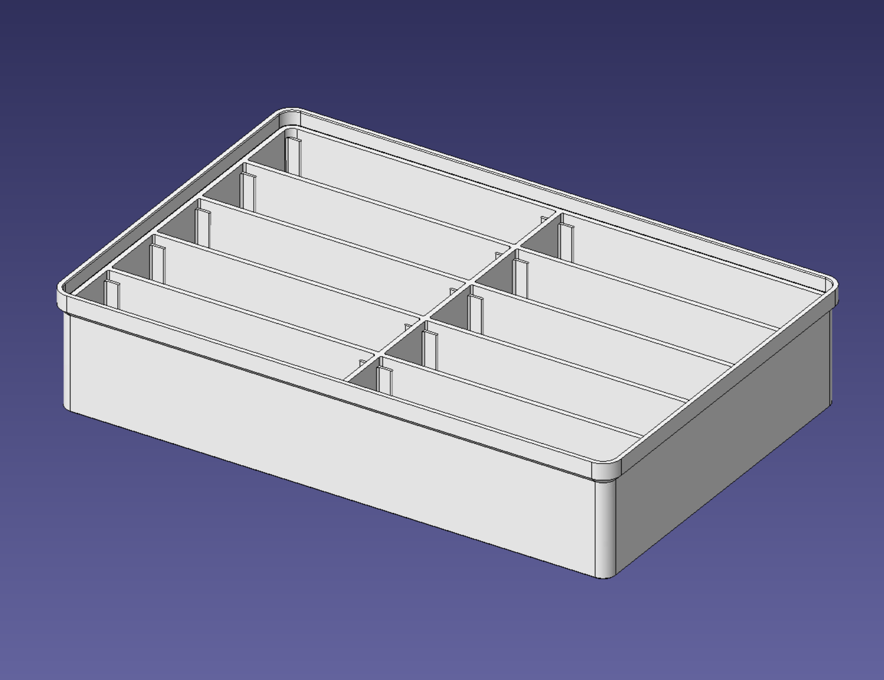 2x3 units, half height, 5x2 grid Stackable Insertbox w/ Label holder by ...