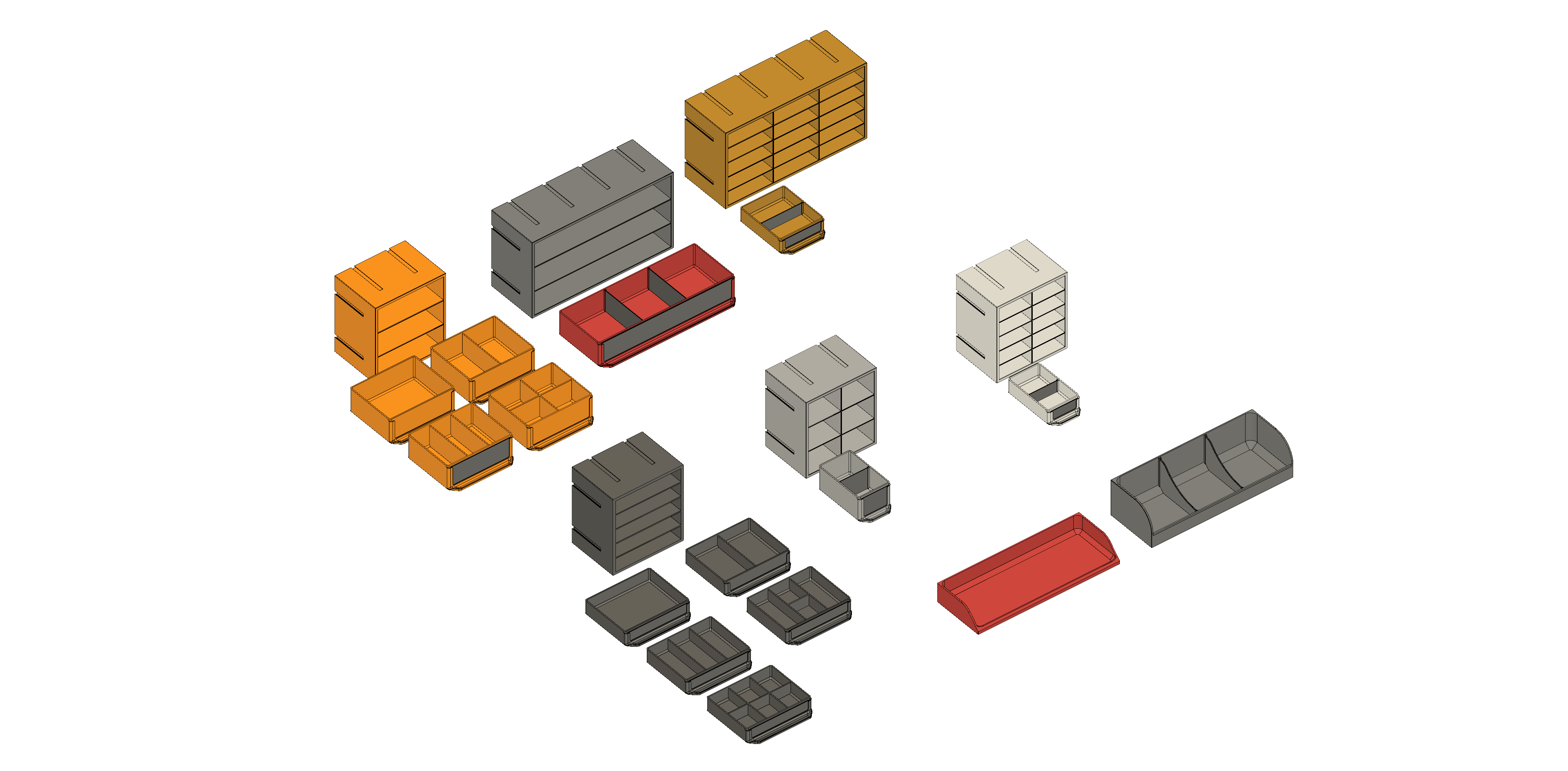Modular shelving system - Hobby & Workshop - Small parts storage by ...
