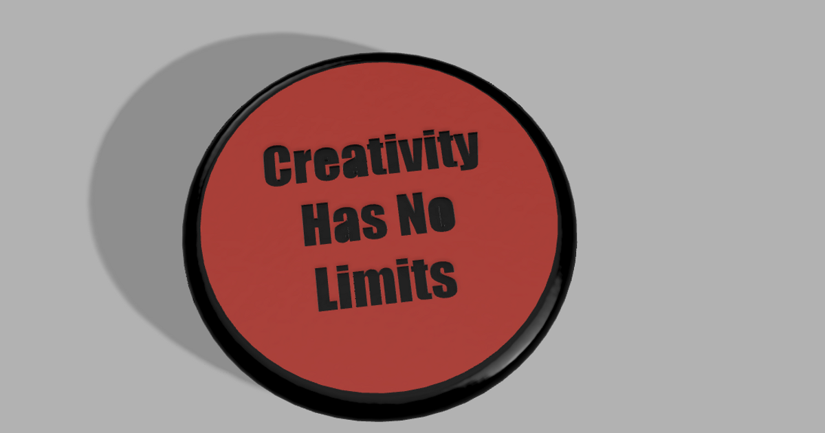 Creativity Has No Limits Coaster by ABergersLife | Download free STL ...