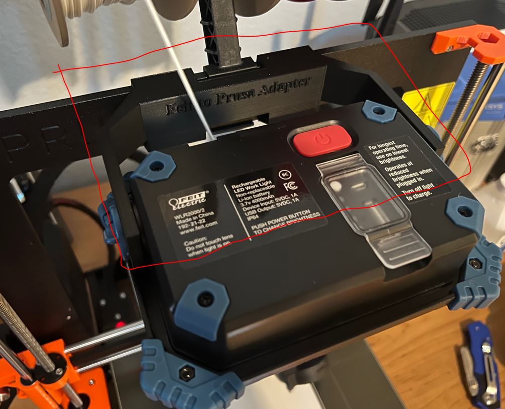 Feit USB Work Light Adapter for Prusa Mk3S/3S+ by ClubZ | Download free ...
