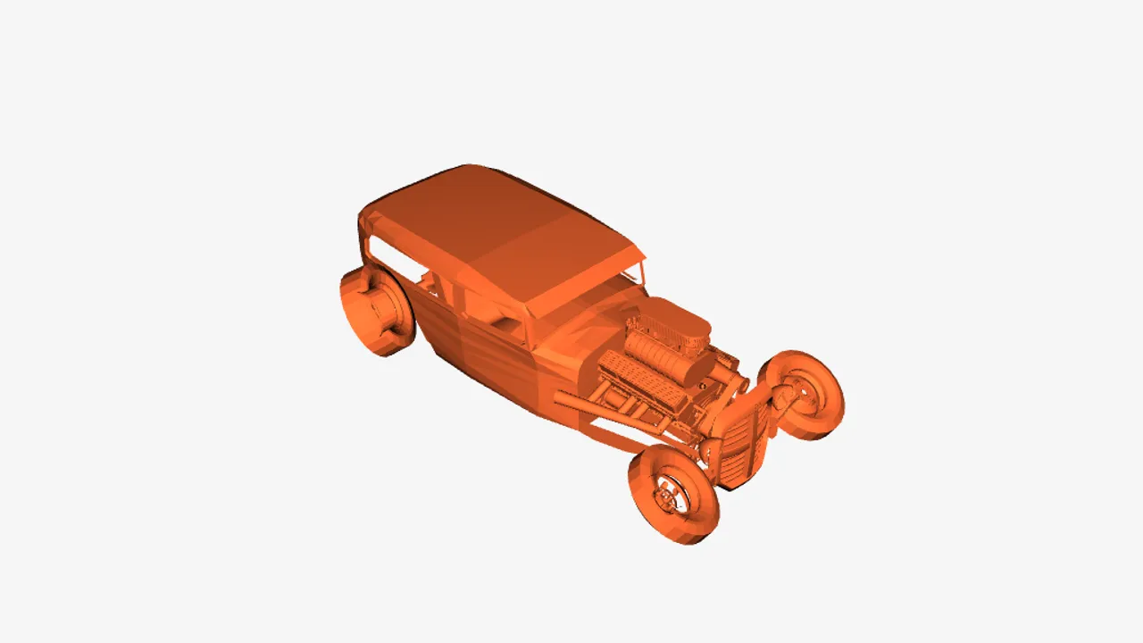 Modelo 3d De Hot Rod