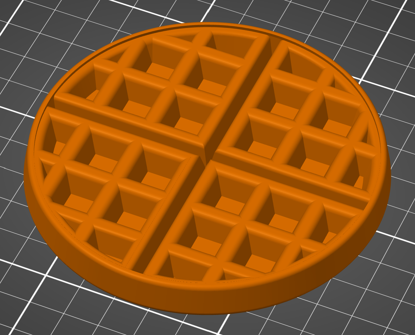 The Perfect Belgian Waffle Coaster by Makerwiz | Download free STL ...