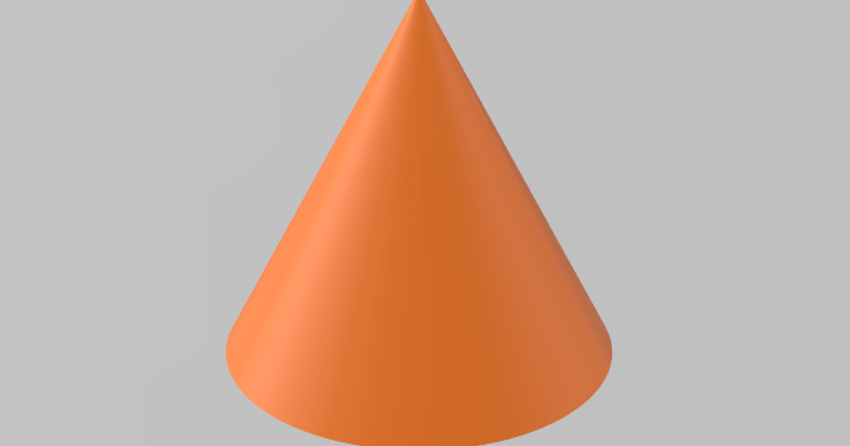 Mathematically correct cone by Sci3D | Download free STL model ...