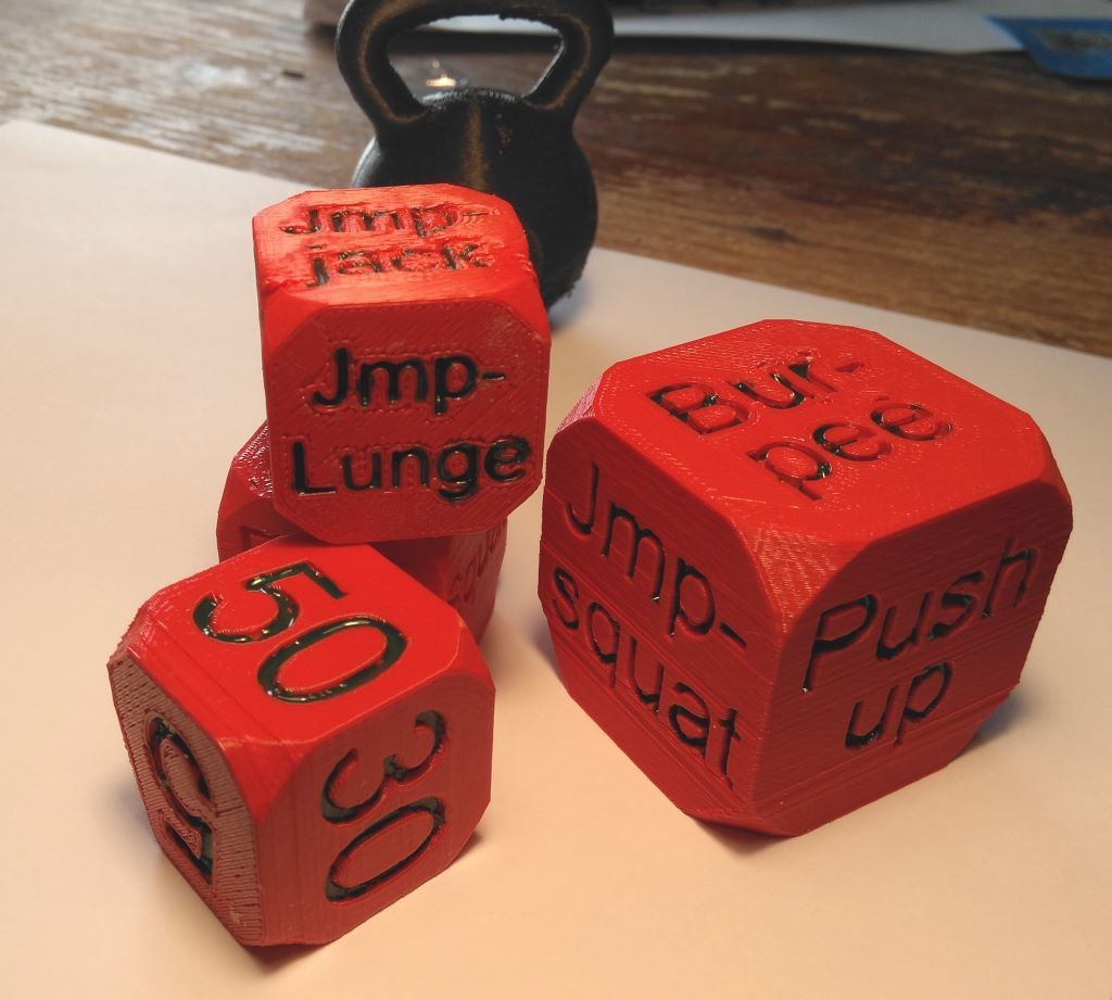 Workout dice by Marcel V | Download free STL model | Printables.com