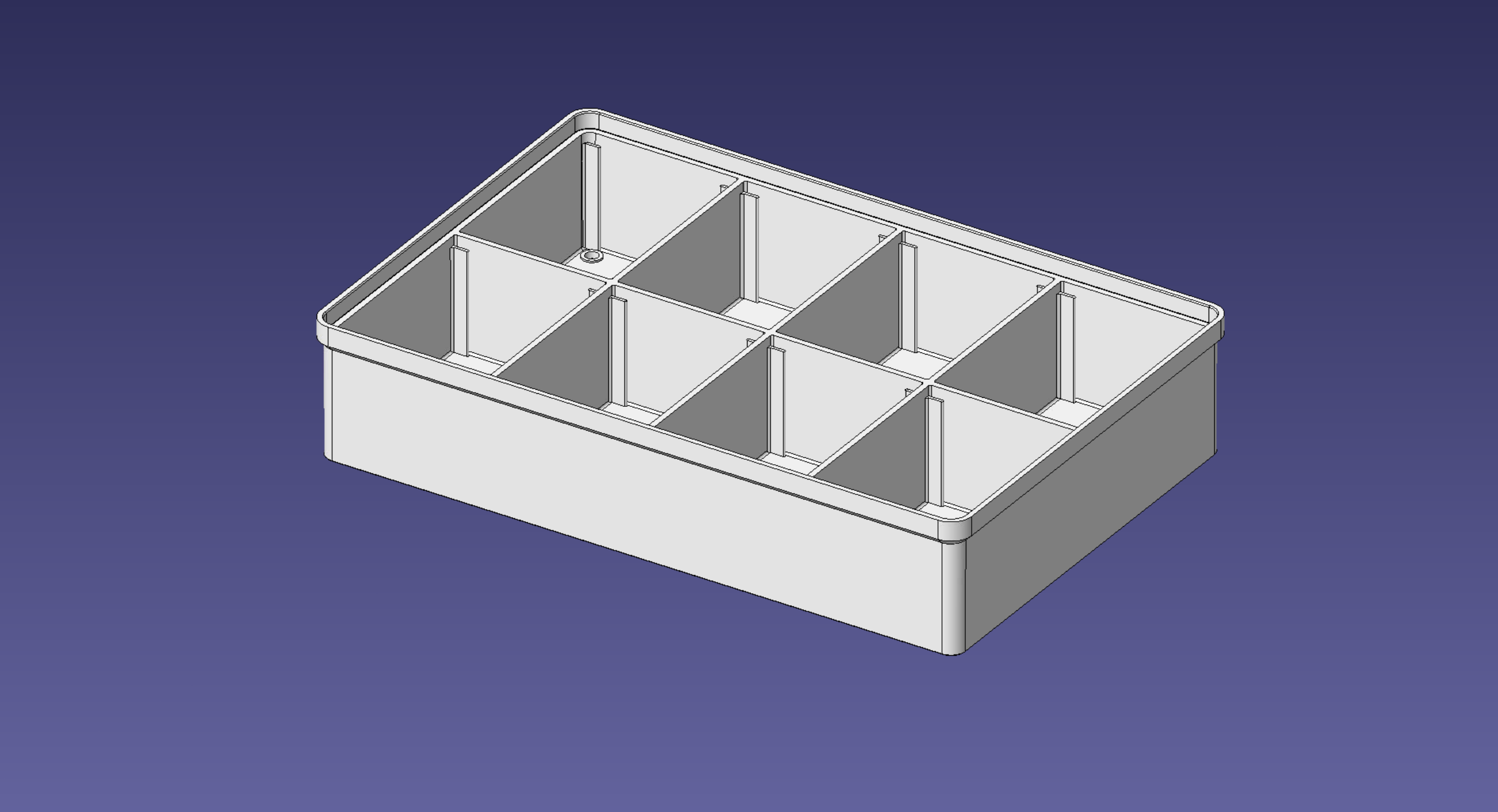 2x3 units, half height, 2x4 grid Stackable Insertbox w/ Label holder by ...