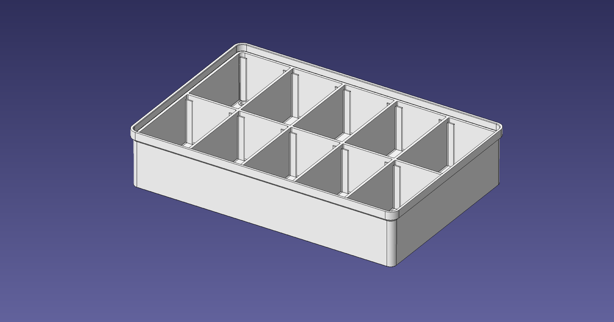 2x3 units, half height, 2x5 grid Stackable Insertbox w/ Label holder by ...