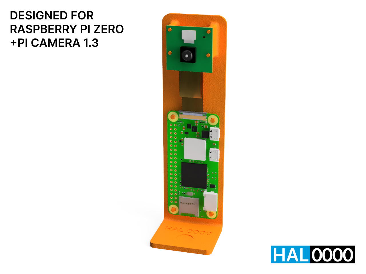 Raspberry Pi Zero + Camera Case Stand aka HAL 0000 by samlovecroc | Download free STL model ...