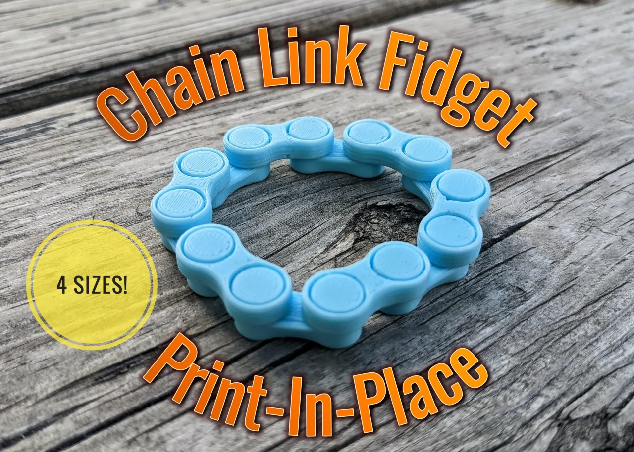 Chain Link Fidget (Print-In-Place) by JamesThePrinter | Download free ...