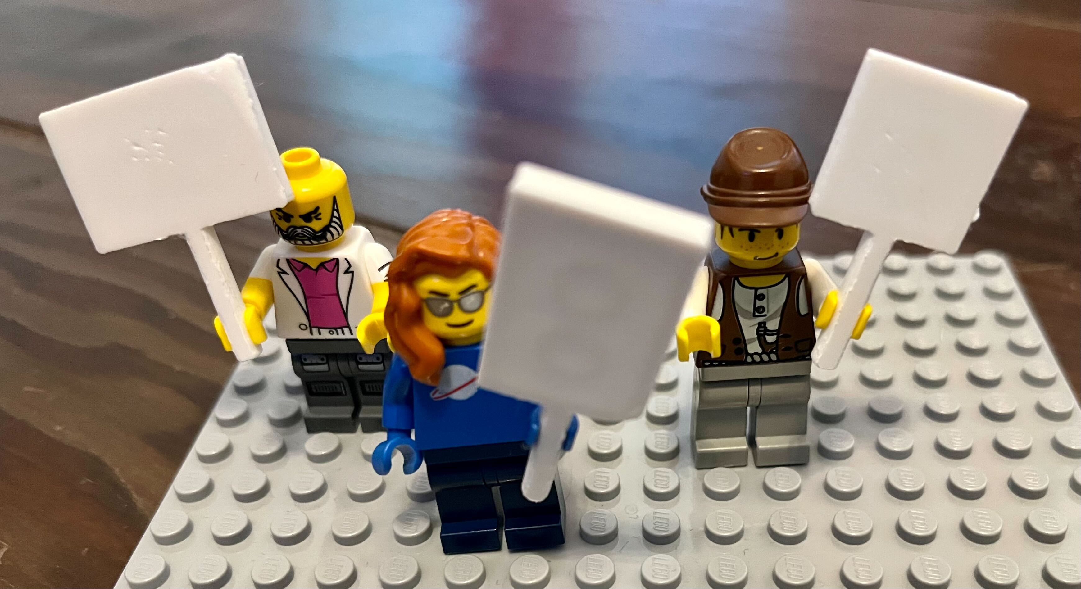 Lego Protest Signs by HerbieKay | Download free STL model | Printables.com