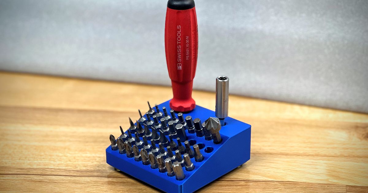 Bit storage for 1/4-inch bits by georgag | Download free STL model ...