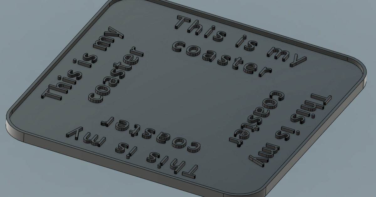 Square coaster by Leo | Download free STL model | Printables.com
