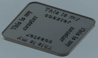 Square Coaster by christiangda | Download free STL model | Printables.com