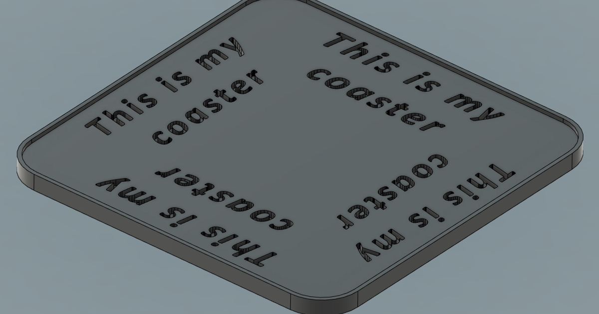 Square coaster by Leo | Download free STL model | Printables.com