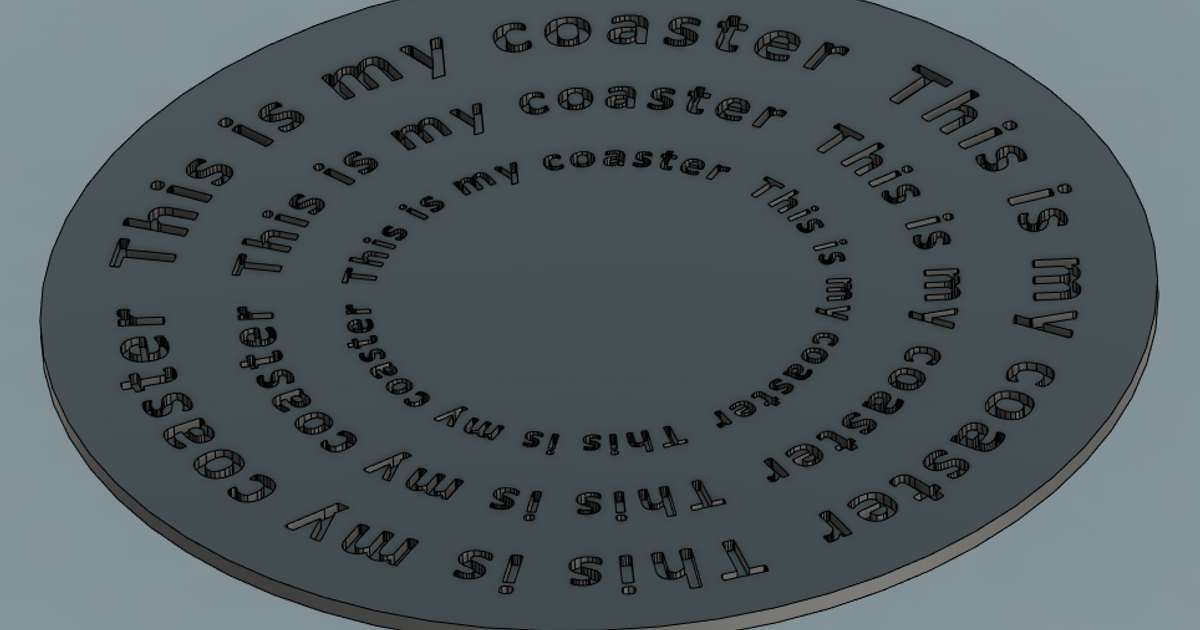 Round coaster by Leo | Download free STL model | Printables.com