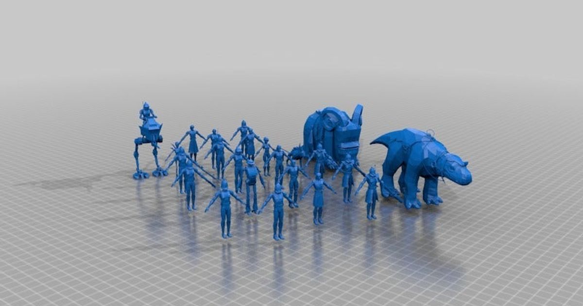 SW Assorted Low Poly Characters by Jace1969 | Download free STL model ...