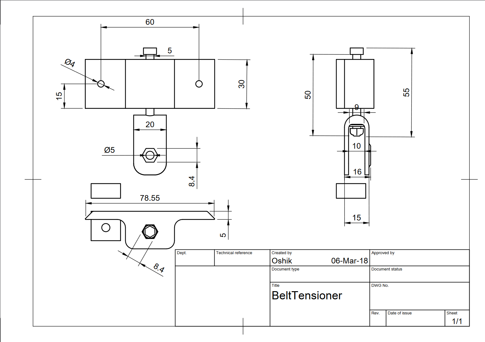 Tevo Little Monster Belt Tensioner by Oshik | Download free STL model ...