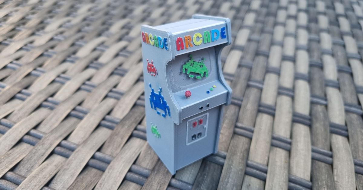 cool print flat mini retro arcade cabinet by Ralf D. Müller | Download ...