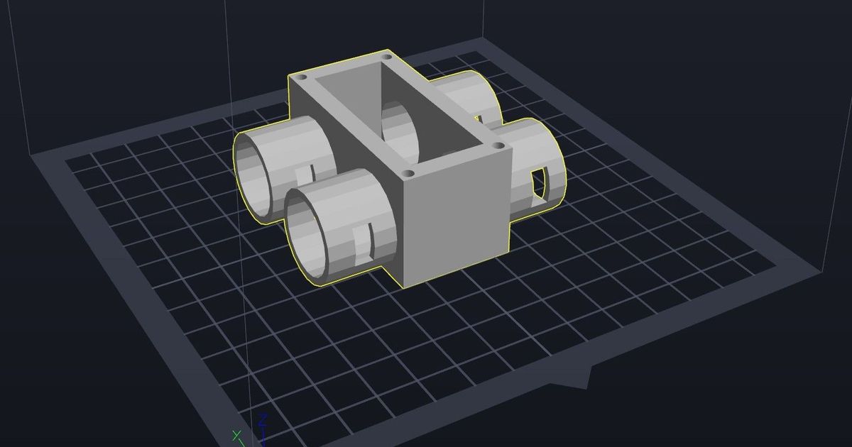 20mm conduit juction box 2 in 2 out by DominicFdouse | Download free ...