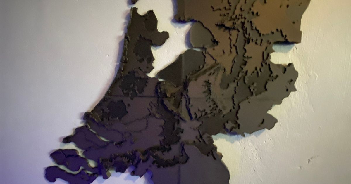The Netherlands 3D heightmap by Manus | Download free STL model ...