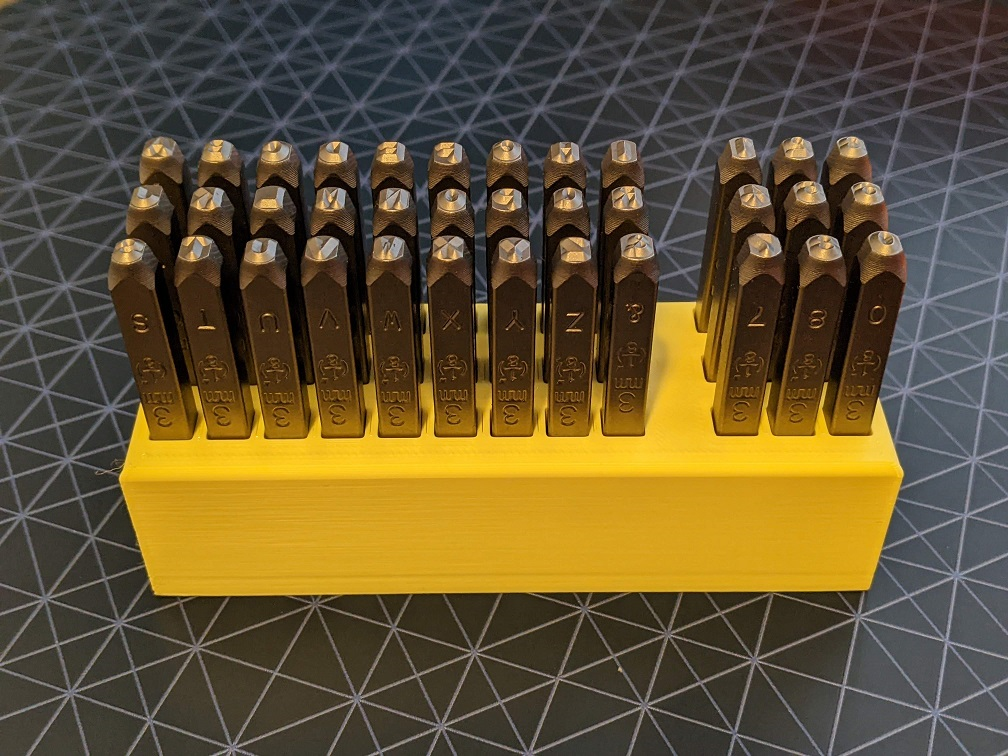 Washer Jig & Holder for Metal Stamps by maikeru | Download free STL ...