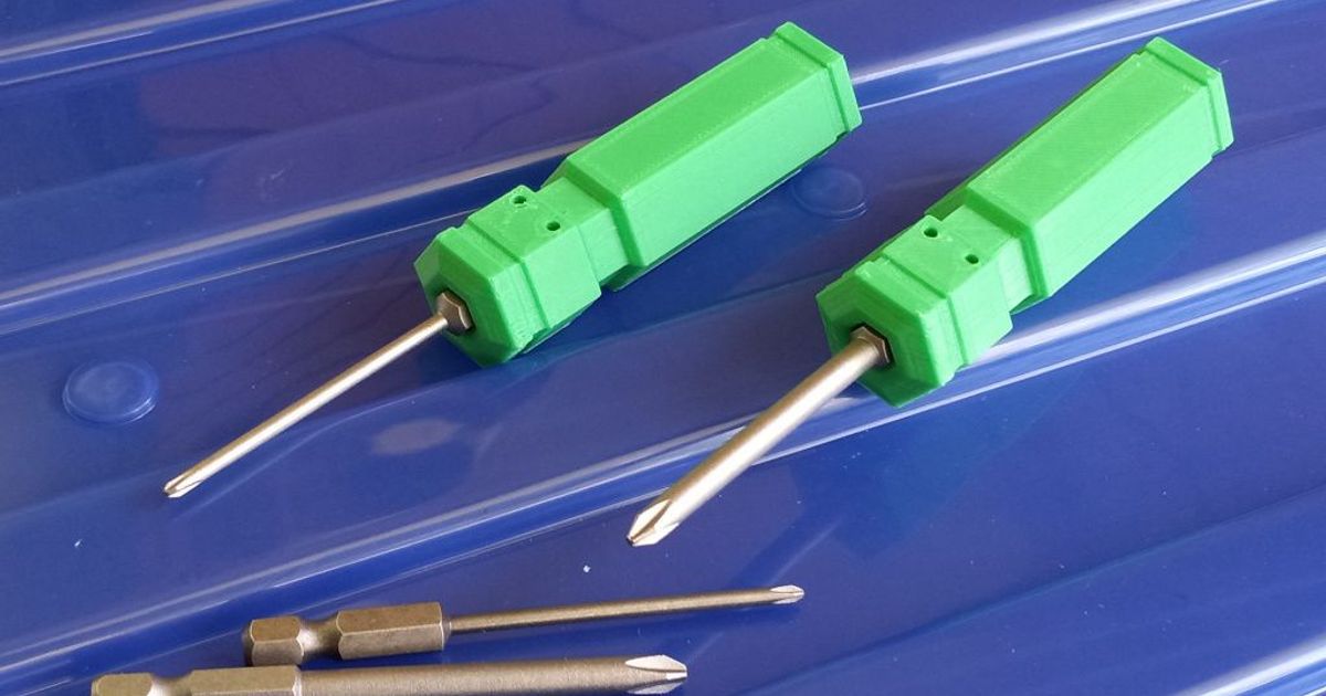 1/4" Screwdriver Bit Handle by haphazardlynamed | Download free STL ...