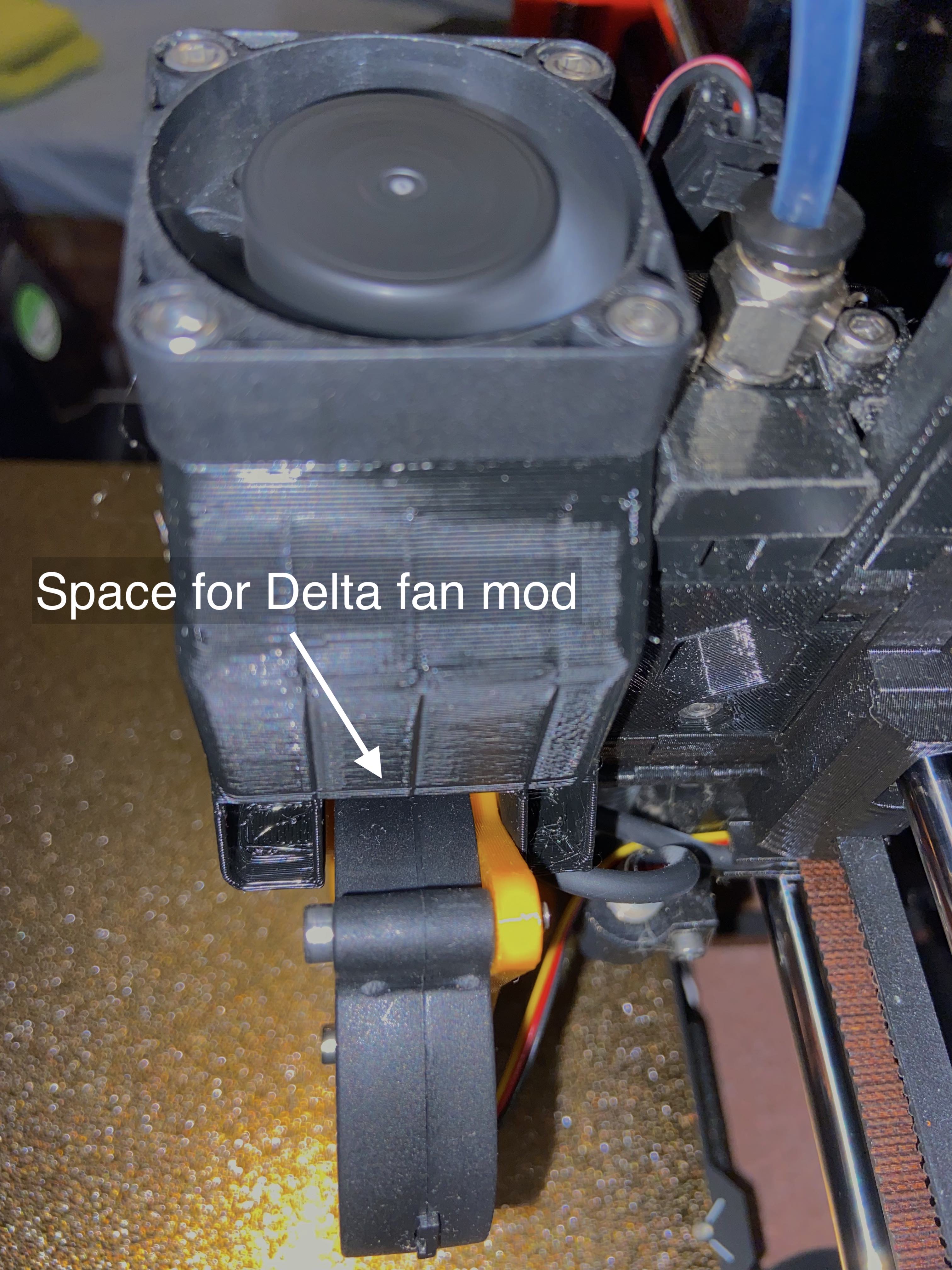 Extruder Cooling Fan Duct with Cut-out for Delta-P Fan Mod by Tung D ...