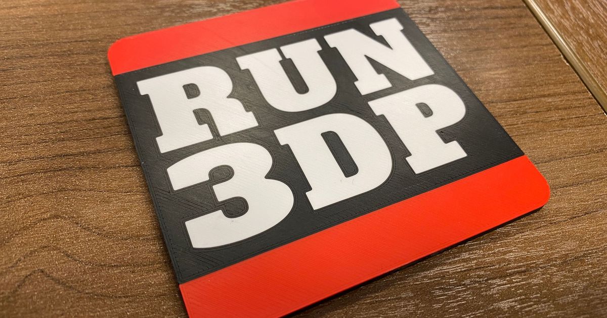 RUN 3DP Coaster by Ryan Priore | Download free STL model | Printables.com