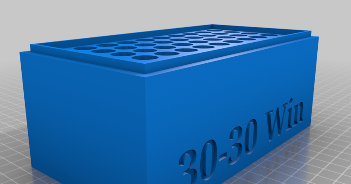30-30 Win Ammo box with Lid (50 rds) by phantomknight93 | Download free ...